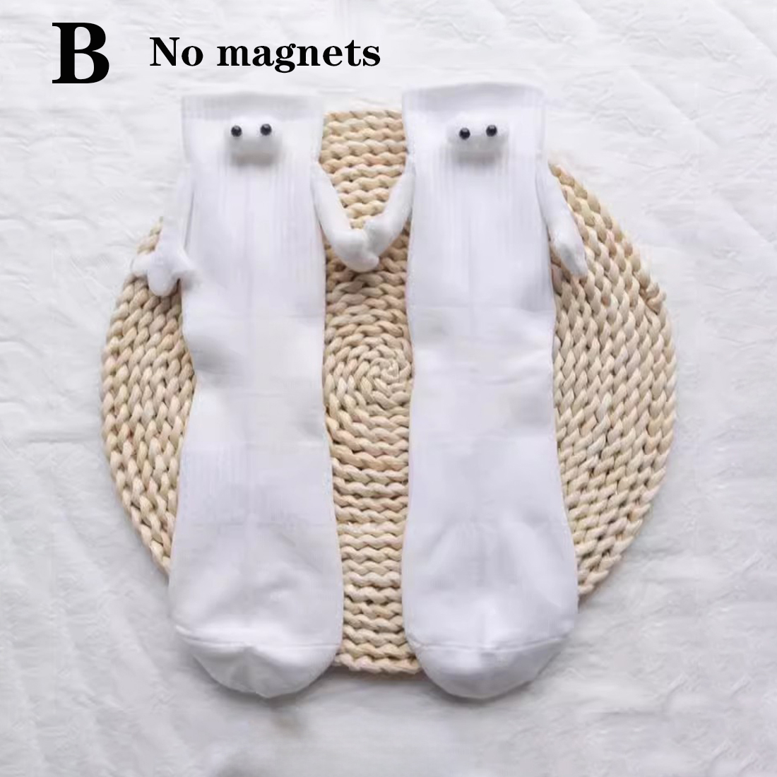 1 Pair Couple Socks With Magnet Ins Fashion Funny Creative Magnetic ...
