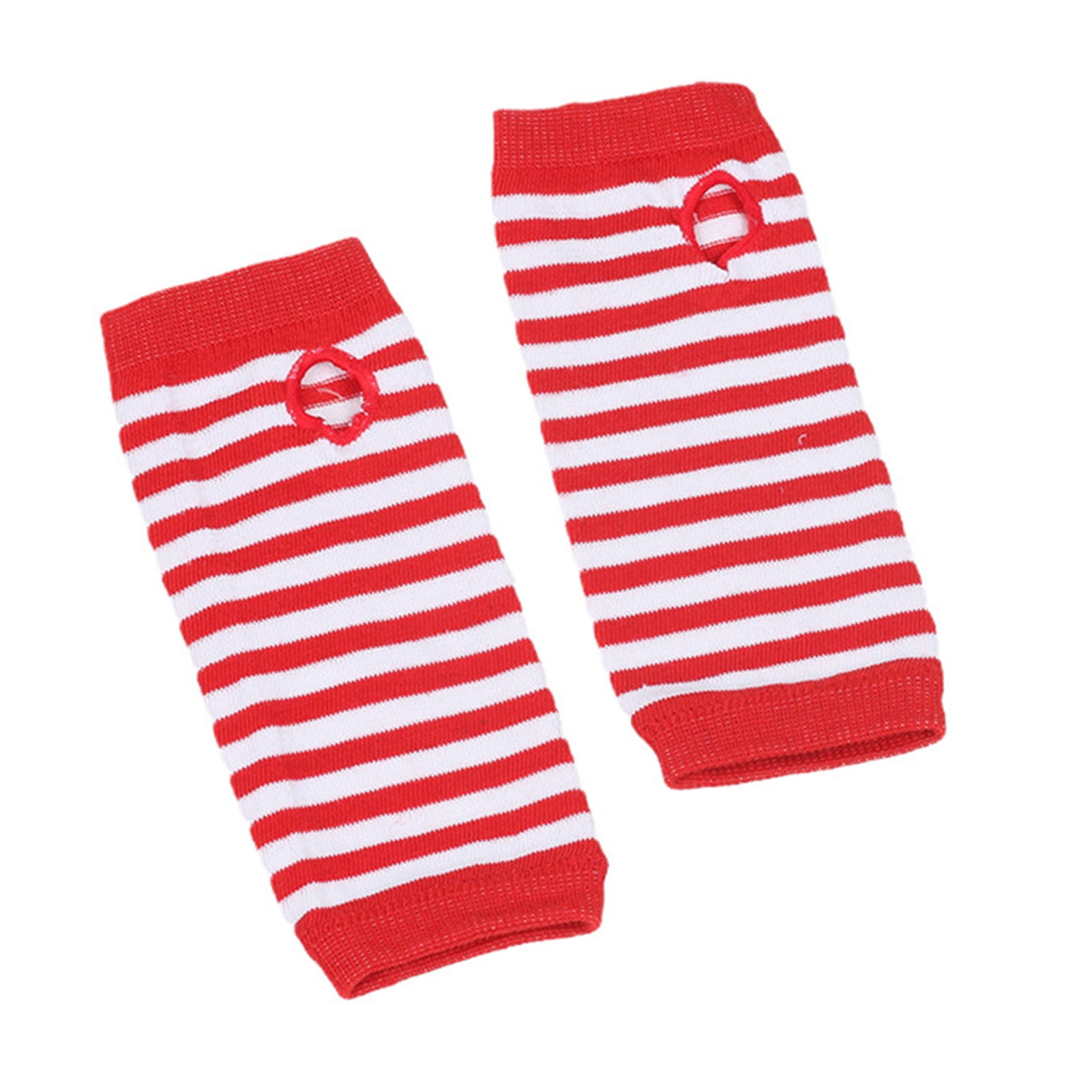 1 Pair Crochet Knit Half Mittens | Thumbhole Design, High Elasticity ...