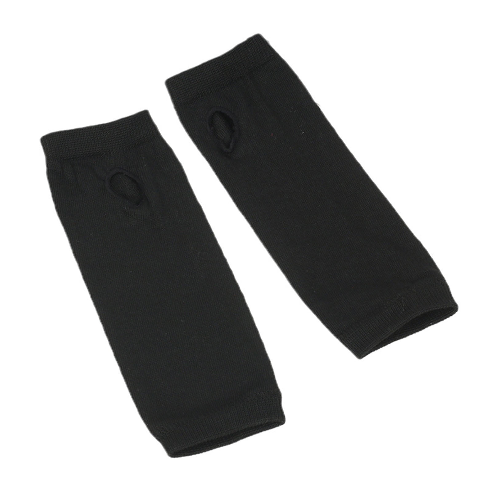 1 Pair Crochet Knit Half Mittens | Thumbhole Design, High Elasticity ...