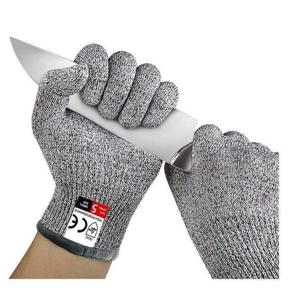 1 Pair Cut-Resistant Safety Gloves Anti Cut Proof Gloves Grey Anti-cut ...