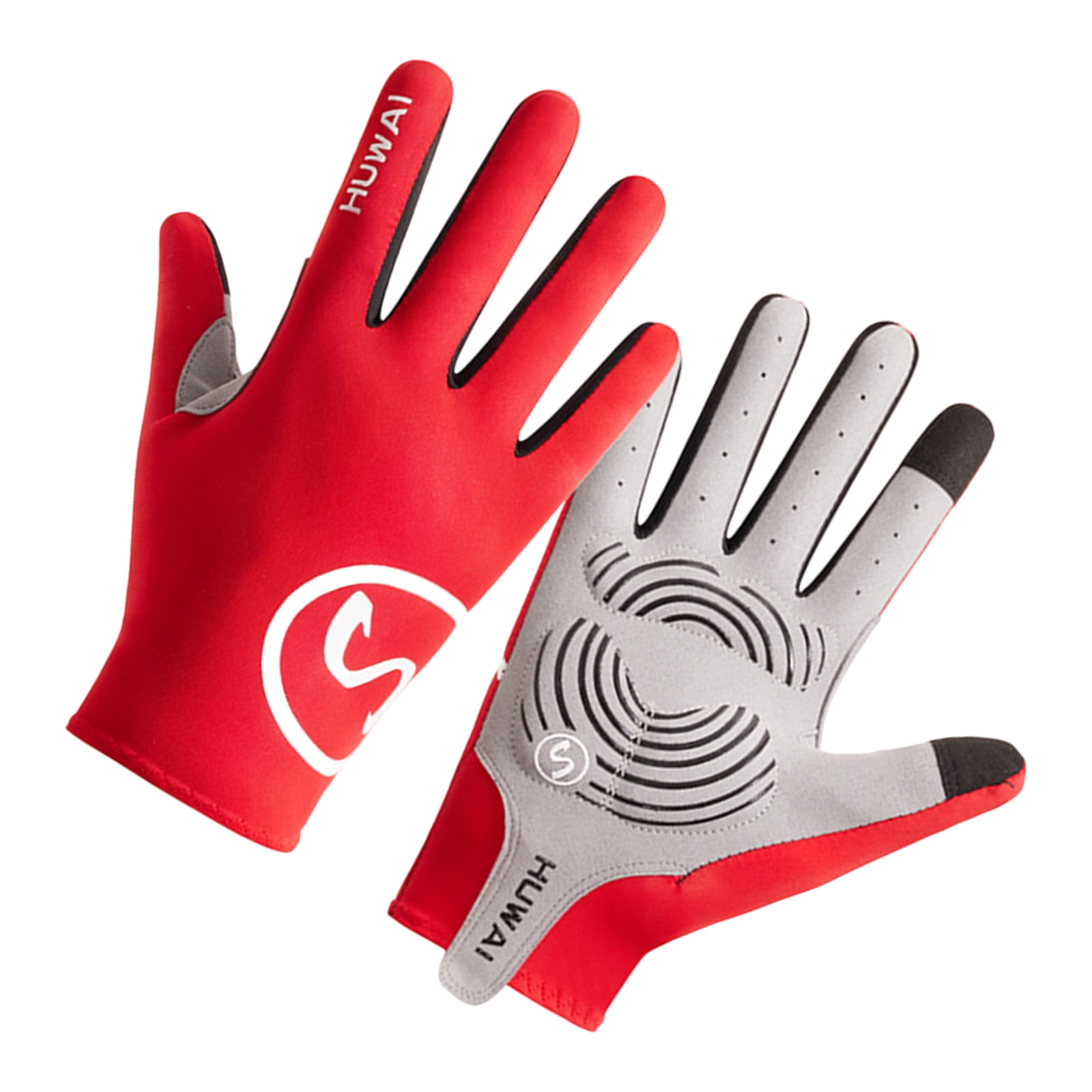 1 Pair Cycling Gloves Full Finger Mountain Bike Gloves Antislip Padded ...
