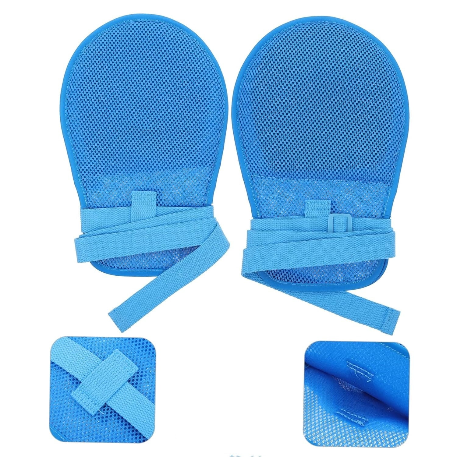 1 Pair Dementia Hand Restraint Gloves,Mesh Fabric Anti Scratch Bed ...