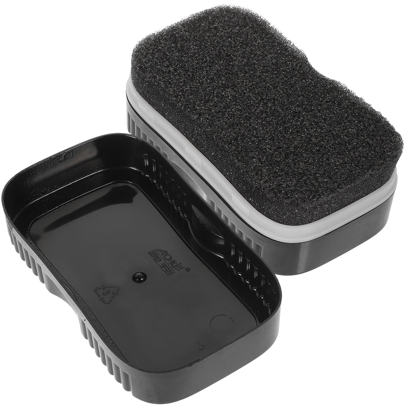 1 Pair Double-sided Shoe Polish Sponge High Density Sponge Leather ...