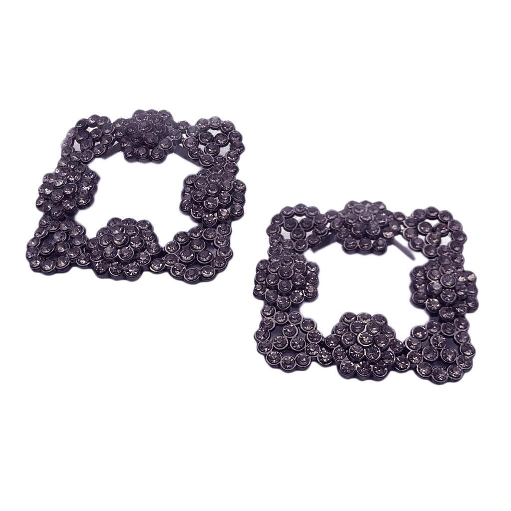 1 Pair Elegant Rhinestone Crystal Metal Shoe Clips Shoe Buckle for ...
