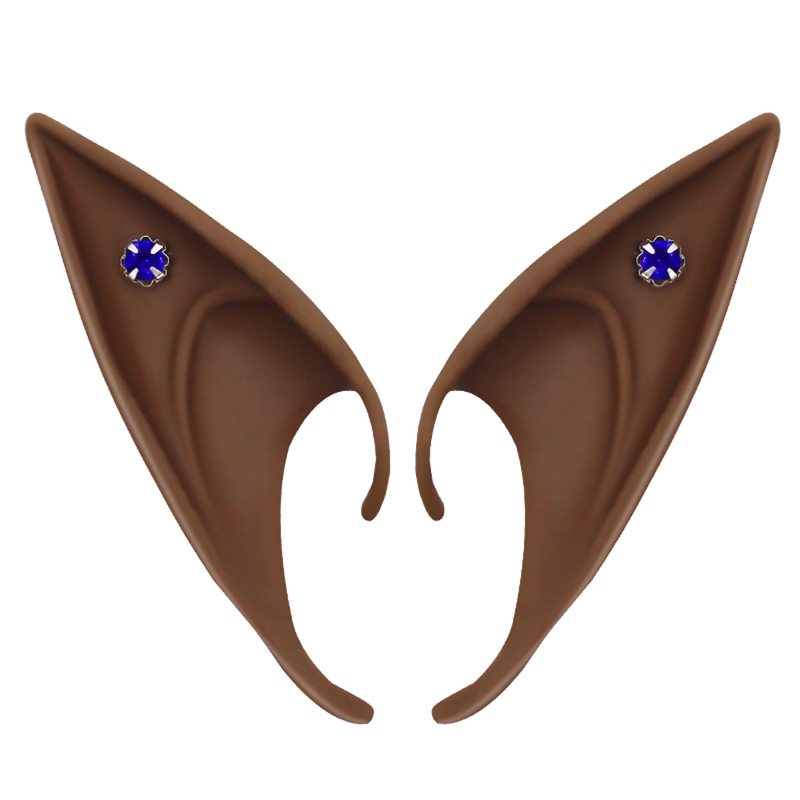 1 Pair Elf Ears Realistic High Simulation Soft Stage Props Halloween ...