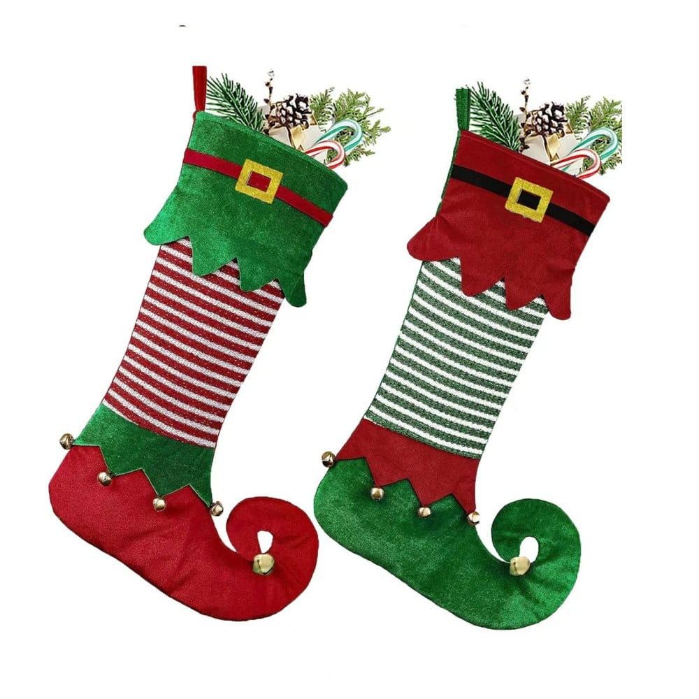 1 Pair Elf Stocking Home Decorations Gifts, Funny Elf Pattern Xmas ...
