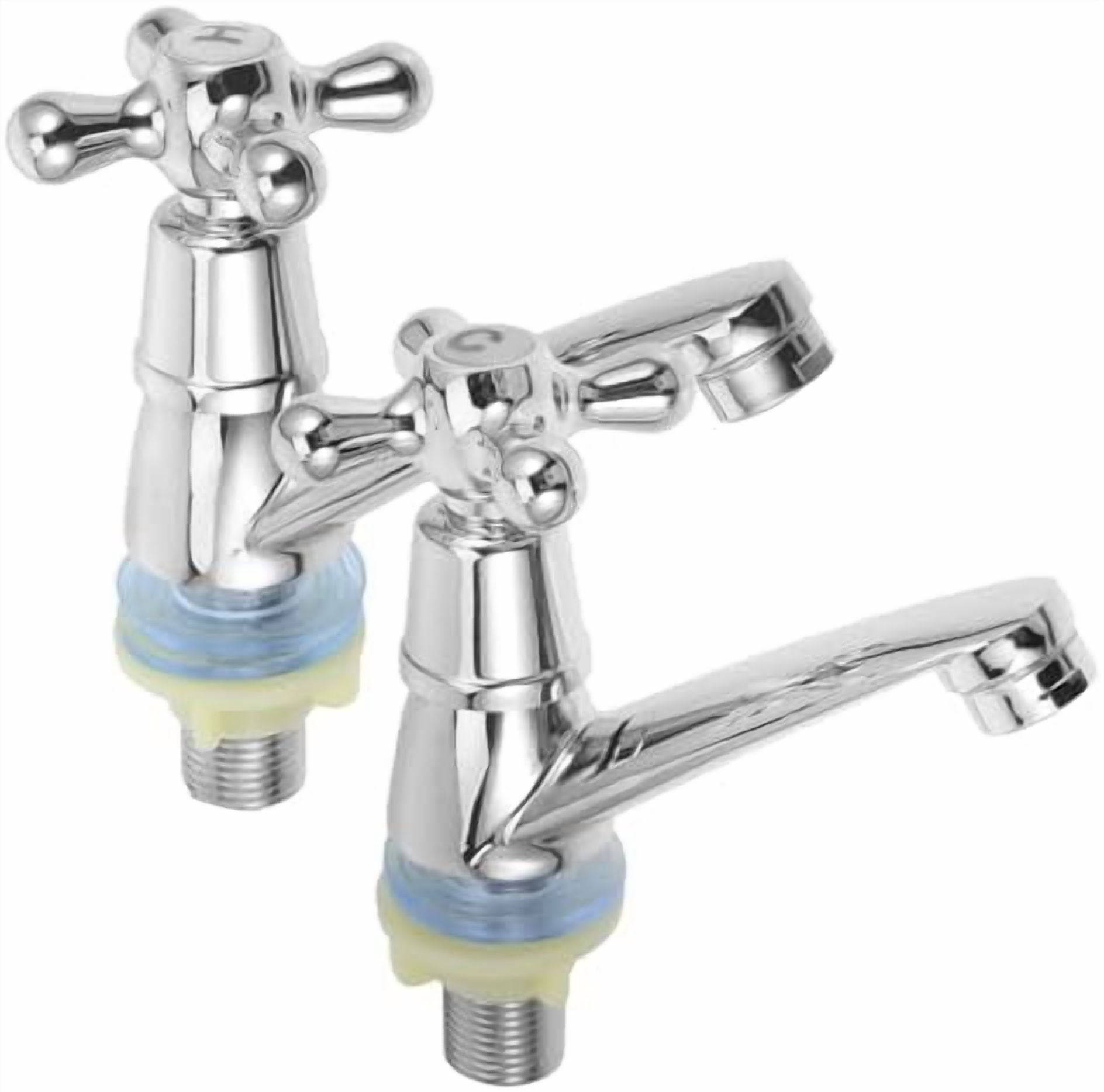 1 Pair Faucet Hot Water Basin Cold Water Tap Water Taps Bathroom Sink ...