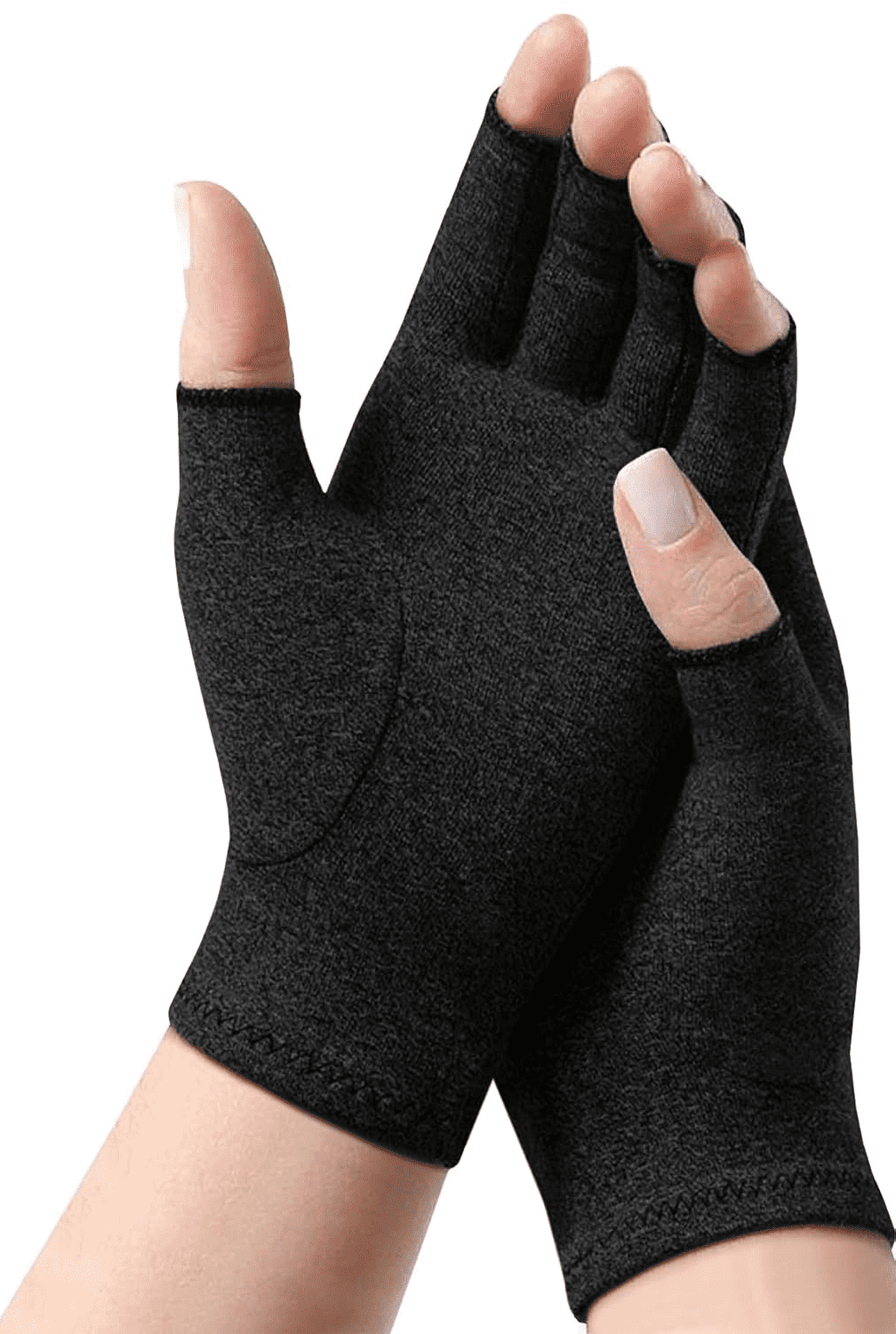 1 Pair Fingerless Compression Gloves, Cotton Arthritis Gloves for Women ...