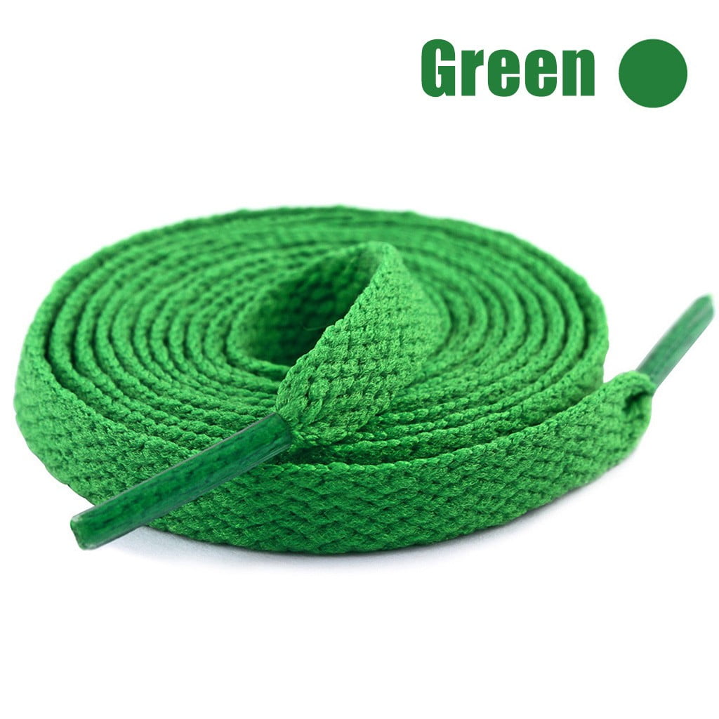 1 Pair Flat Coloured Shoe Laces Trainer Boot Shoes Short Long Thin New ...
