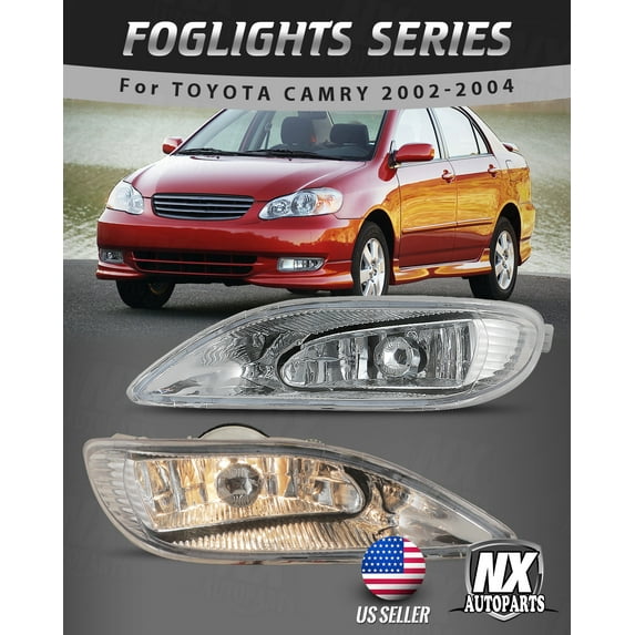 1 Pair Fog Lights Assembly Compatible with 2002-2004 Toyota Camry,2005 ...