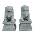 1 Pair Fu Foo Dogs Guardian Lion Statues Sandstone Lions Chinese Feng ...