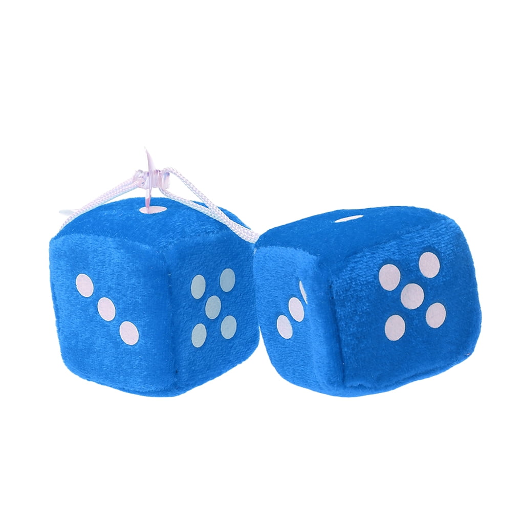 1 Pair Fuzzy Dots Rear View Hanger Decoration Car Styling Accessorie ...