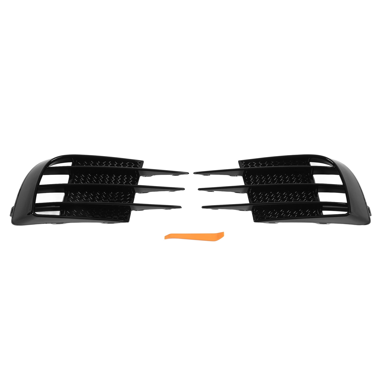 1 Pair Gloss Black Front Bumper Fog Light Grille Cover Fog Lamp Bezel ...