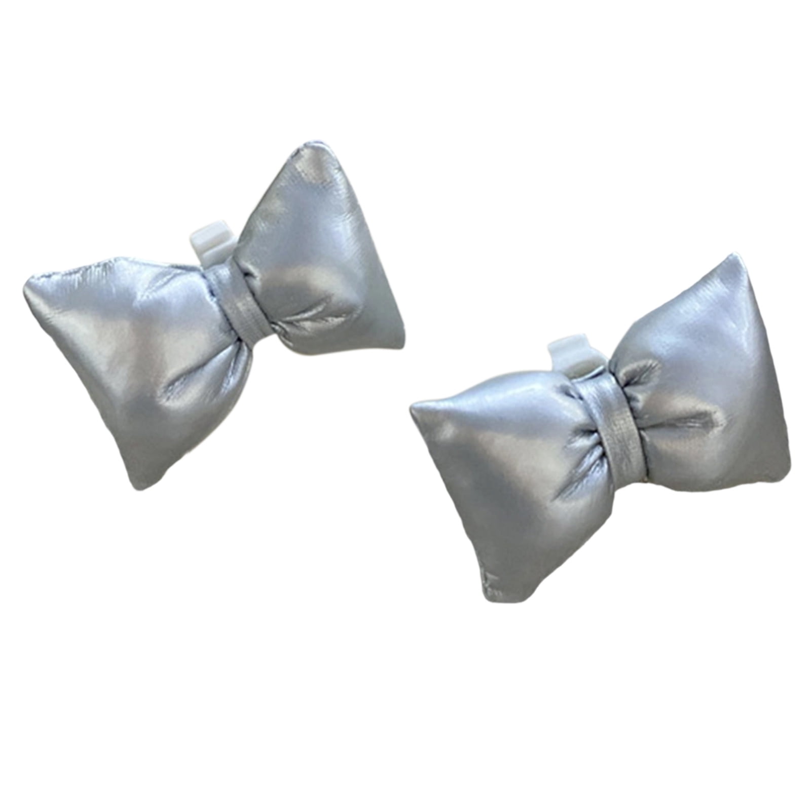 1 Pair Glossy PU Faux Leather Bows Shoe Accessories for Women Shoe ...