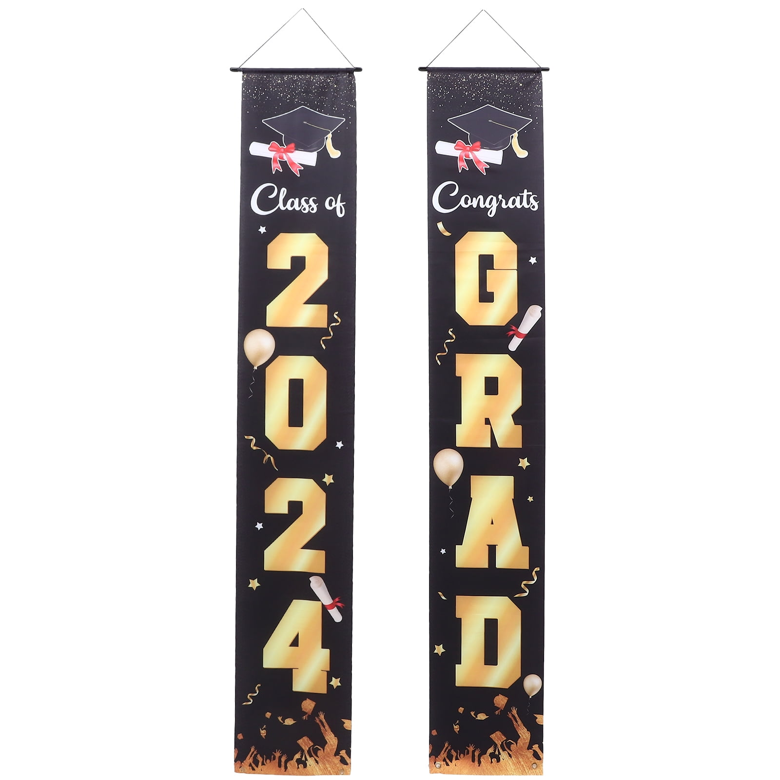1 Pair Graduation Party Door Couplets 2024 Graduation Porch Signs ...