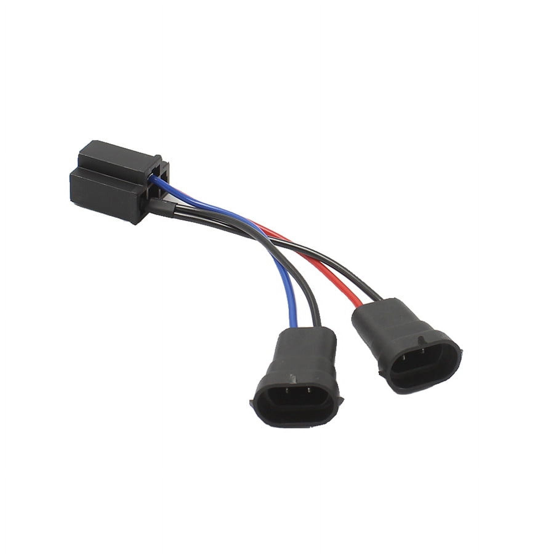 1 Pair H9/H11 Male Adapter to H4 3-Prong Female Socket Conversion ...