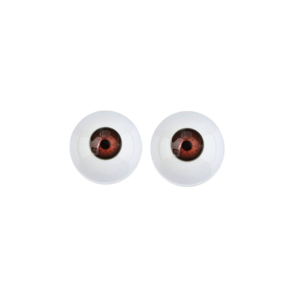 1 Pair Half Round Eyeballs 3.3cm/1.3inch - Realistic Acrylic Fake Eyes ...
