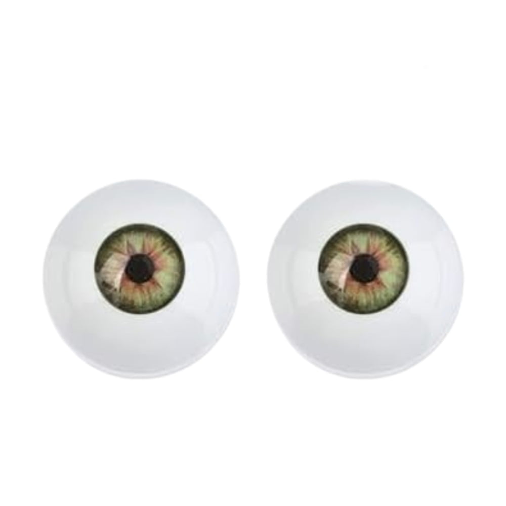 1 Pair Half Round Eyeballs 3.3cm/1.3inch - Realistic Acrylic Fake Eyes ...