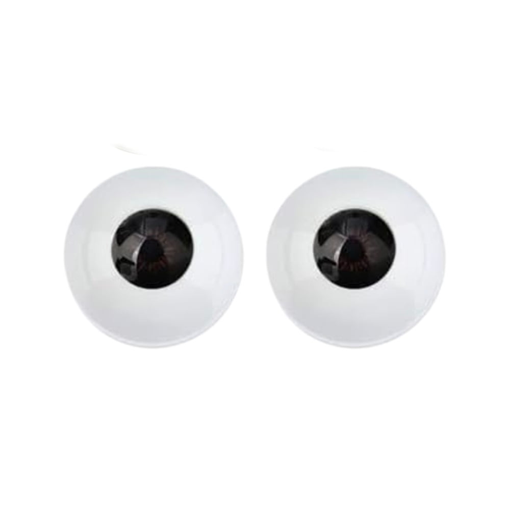 1 Pair Half Round Eyeballs 3.3cm/1.3inch - Realistic Acrylic Fake Eyes ...