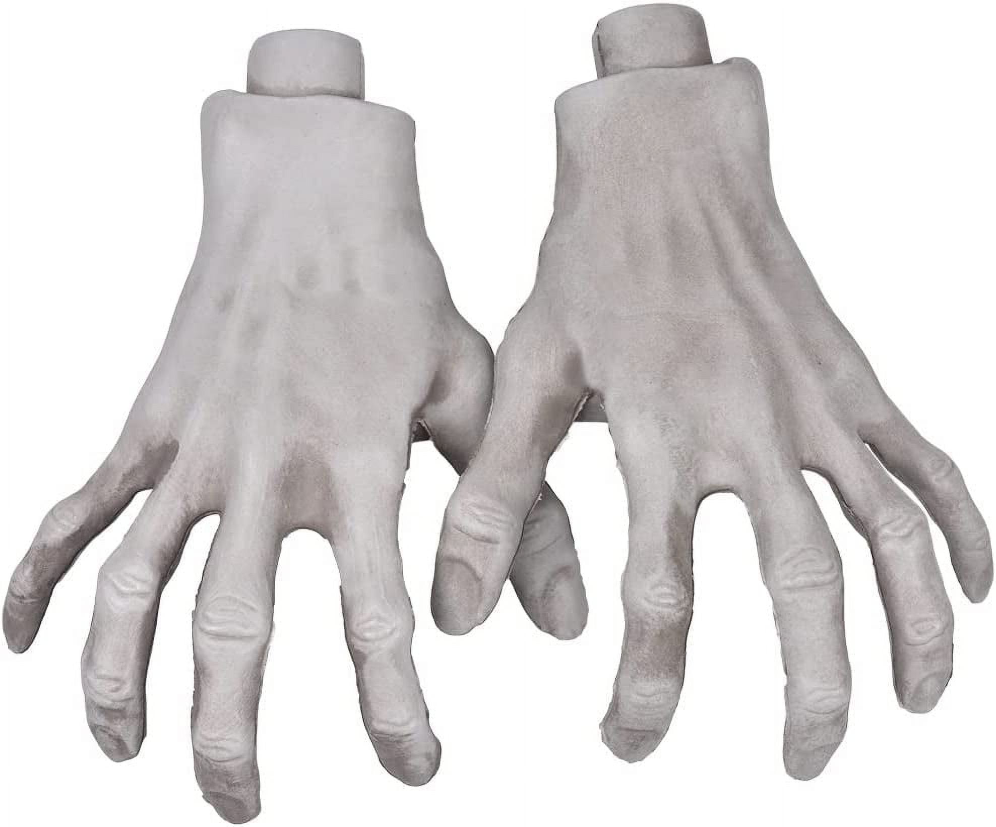 1 Pair Halloween Skeleton Hands Realistic Plastic Skeleton Zombie Hands ...
