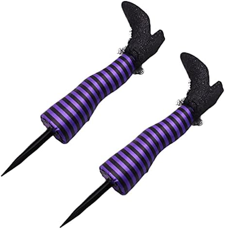 1 Pair Halloween Wicked Witch Leg Yard Stakes Witch Leg Garden Stake ...