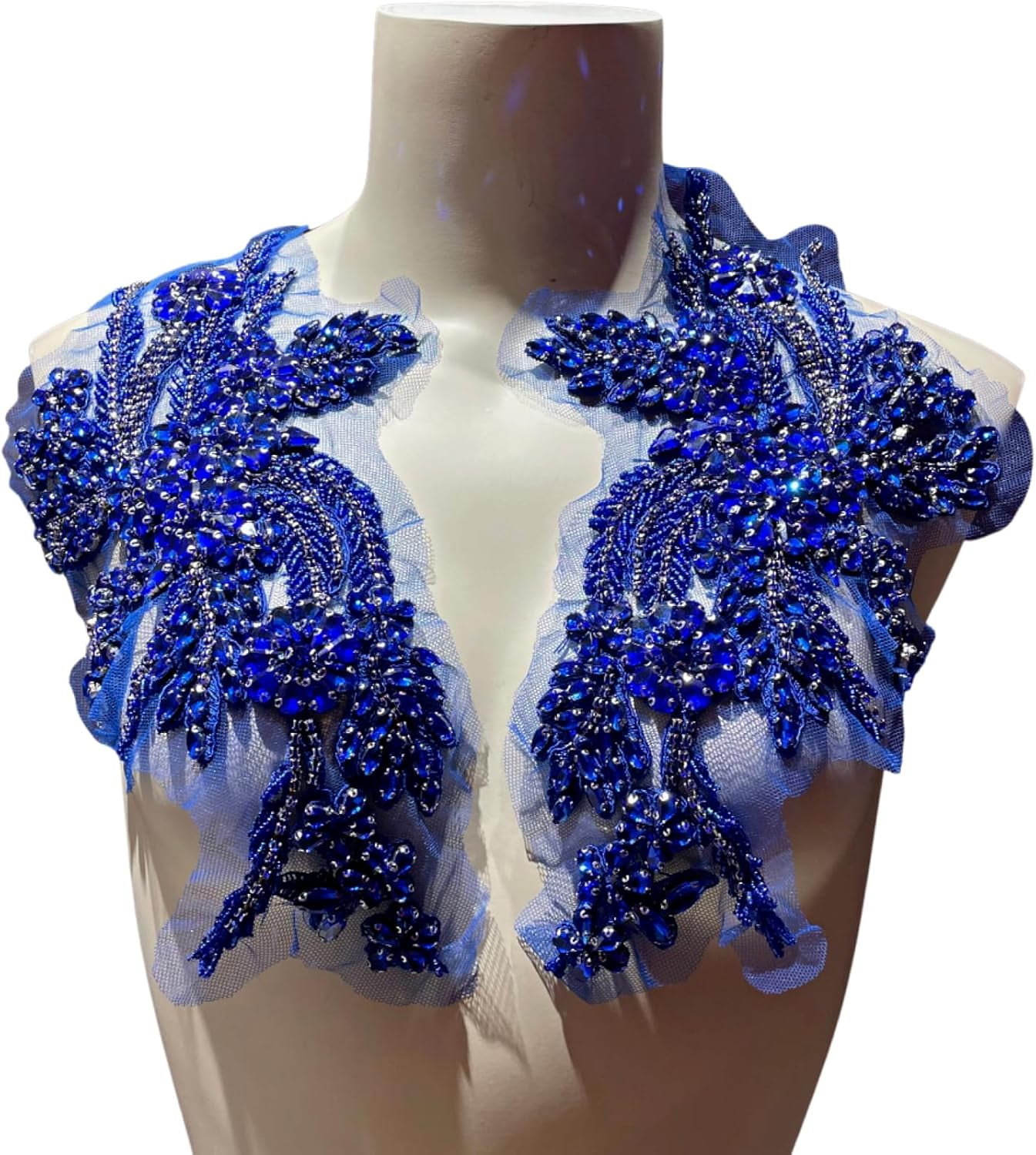 1 Pair of Handmade Rhinestone Appliques, 26.5 * 18cm DIY Clothing ...