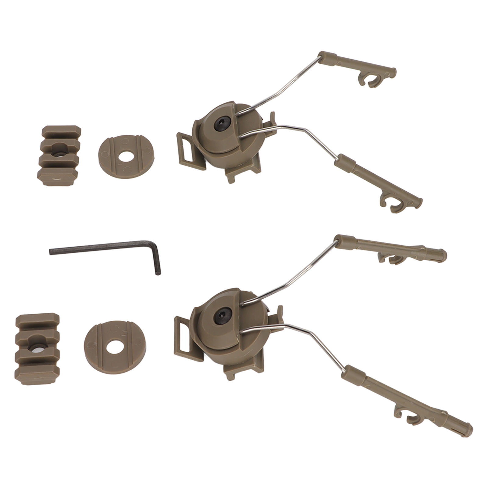 1 Pair Headset Helmet Adapter ARC Rail Adaptor Headphones Bracket Left ...