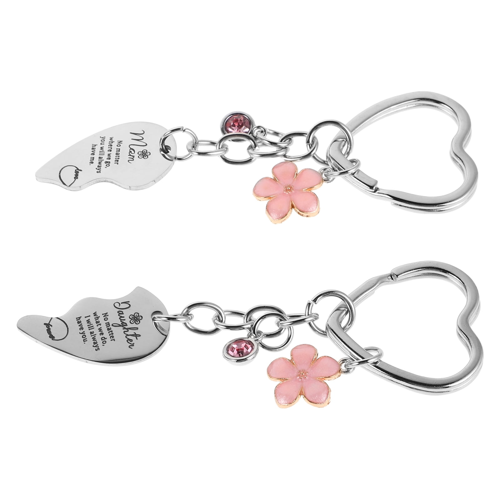 Matching Heart Keychain Wallet Necklace Pendant Gift for Family in ...