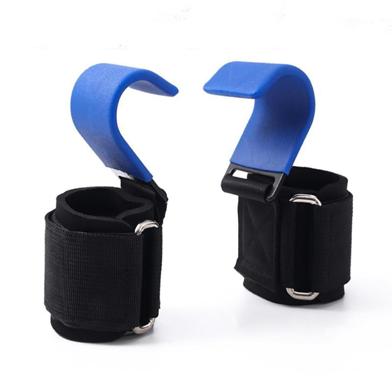 1 Pair Heavy Duty Weight Lifting Hooks with Padded Grip, Dumbbell ...