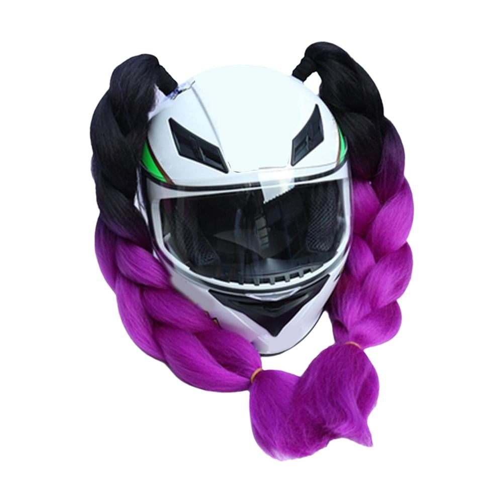 1 Pair Helmet Pigtail Motorcycle Helmet Ponytail,Hightail Hair ...
