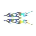 1 Pair High Durability Flame Pattern Reflective Stickers for Cars ...