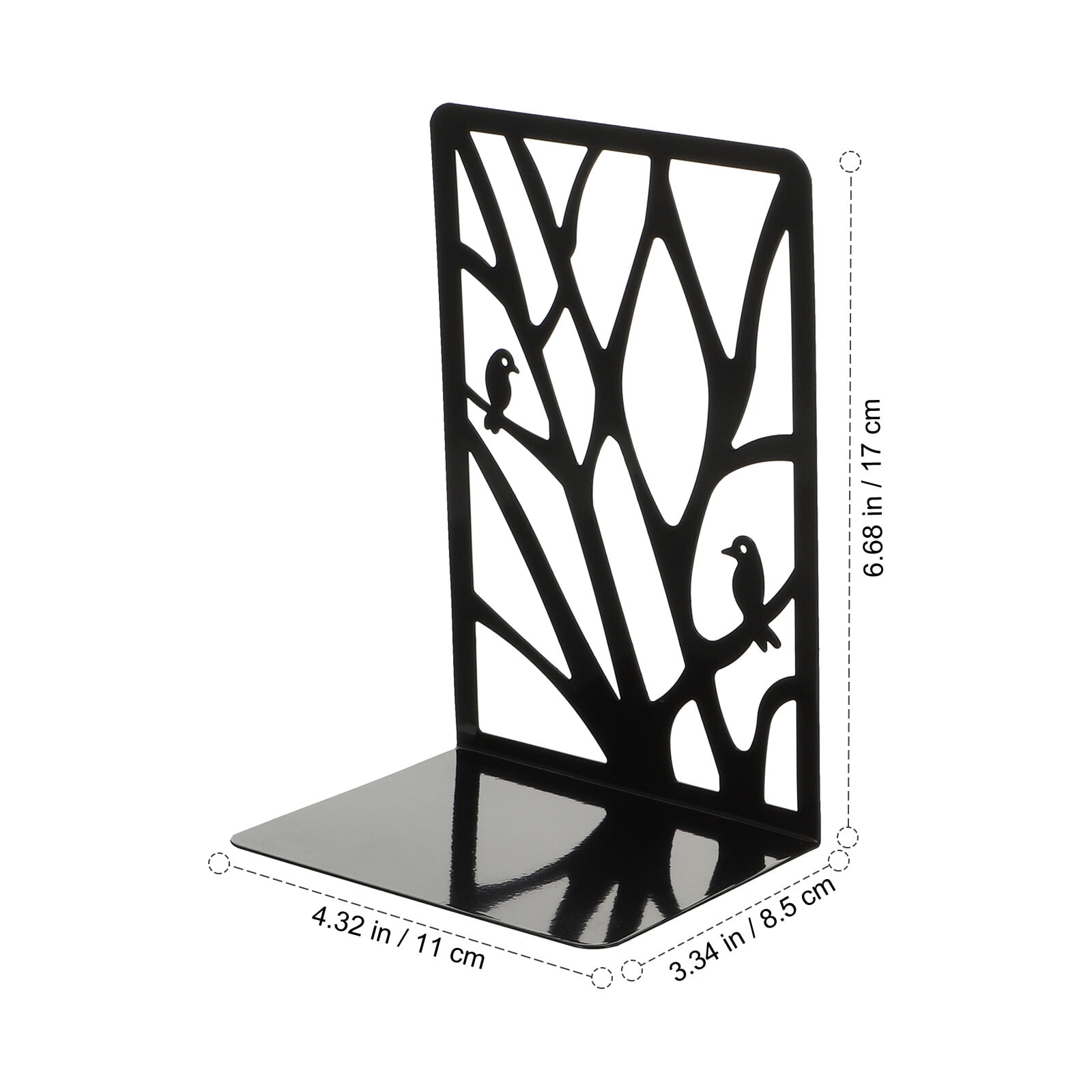 1 Pair Hollow Bookends Iron Book Stands for Book Organizer and Shelf ...