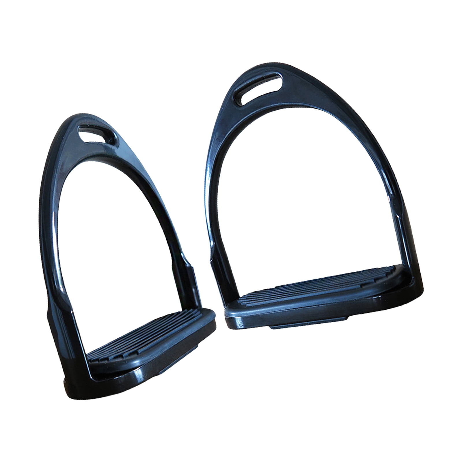 1 Pair Horse Stirrups Nonslip Rubber Pad Light Weight Wide Track Horse ...