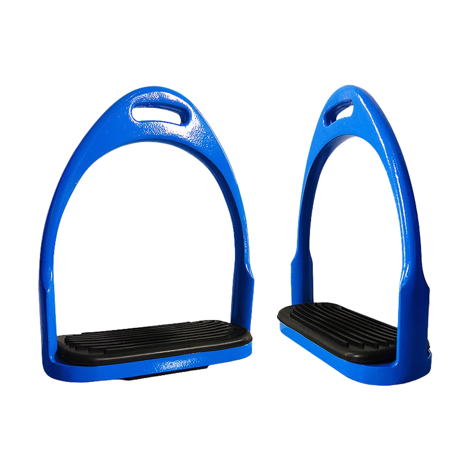 1 Pair Horse Stirrups Nonslip Rubber Pad Light Weight Wide Track Horse ...