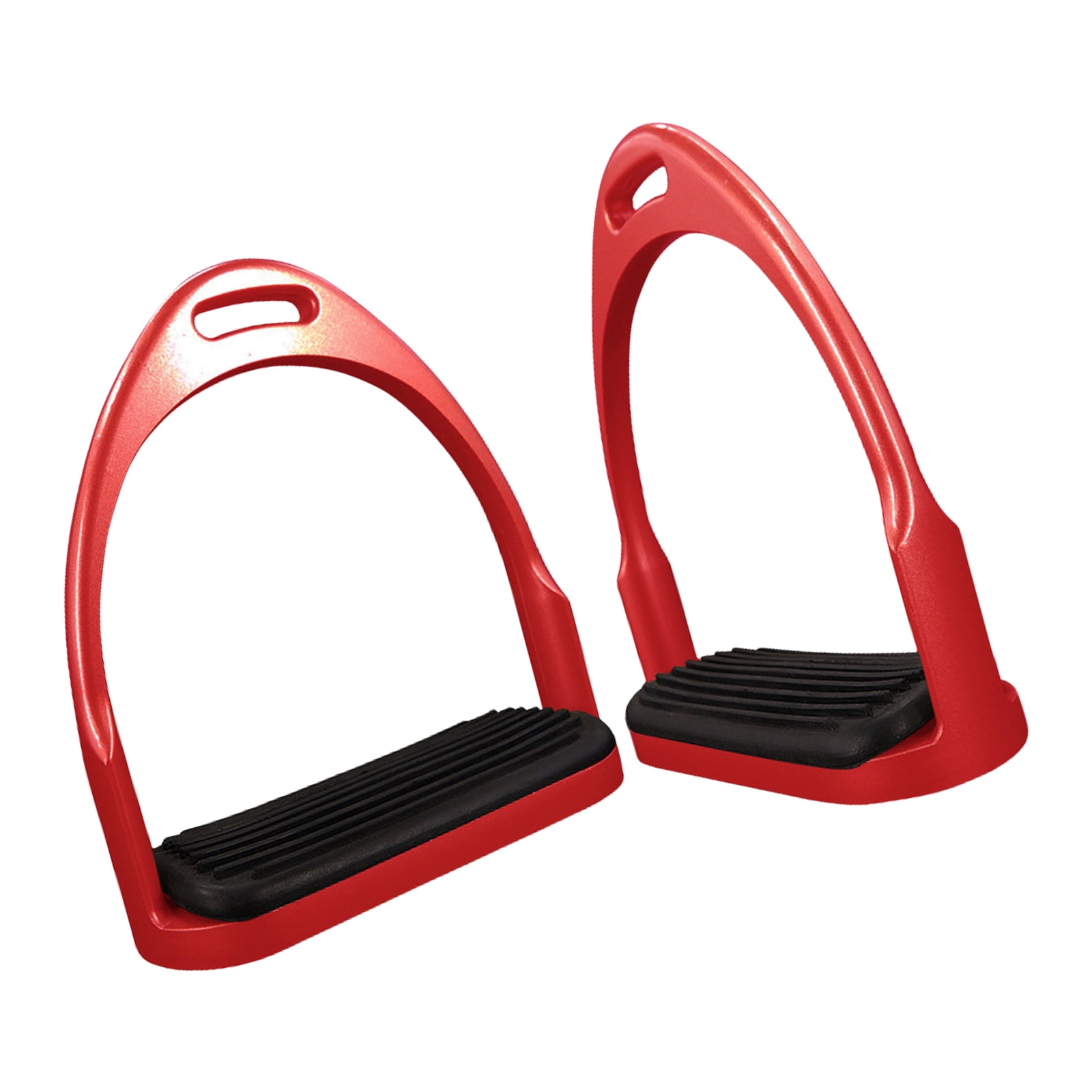 1 Pair Horse Stirrups Nonslip Rubber Pad Light Weight Wide Track Horse ...