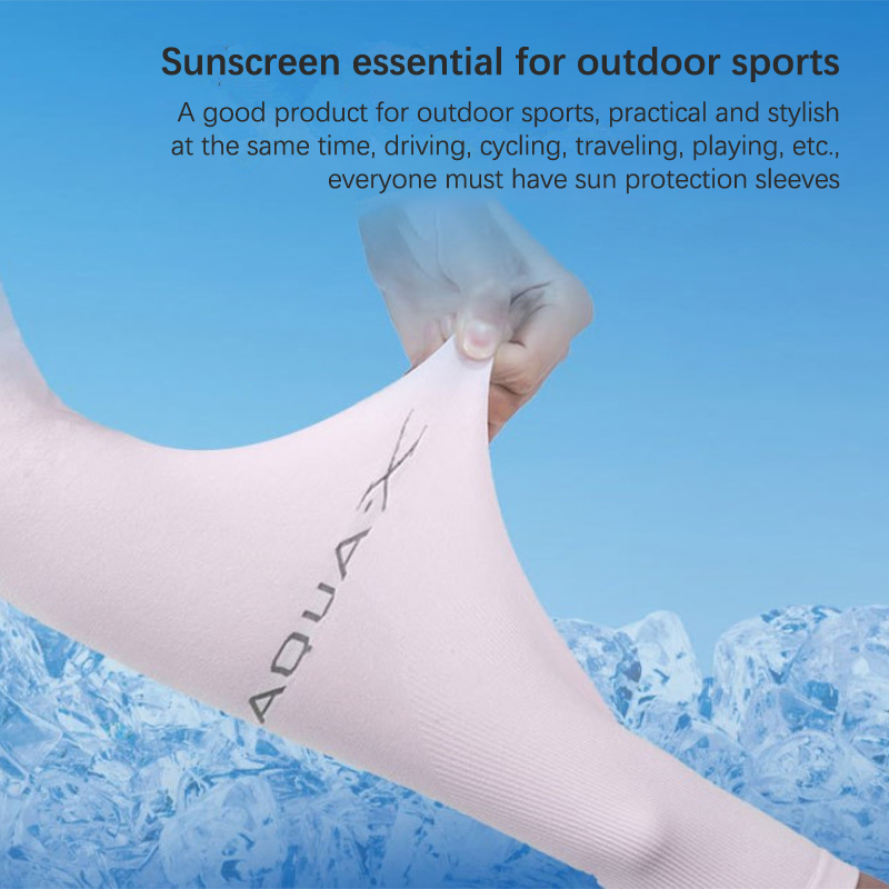 1 Pair Ice Silk Sun Protection Arm Covers Unisex Elbow Cover Outdoor ...