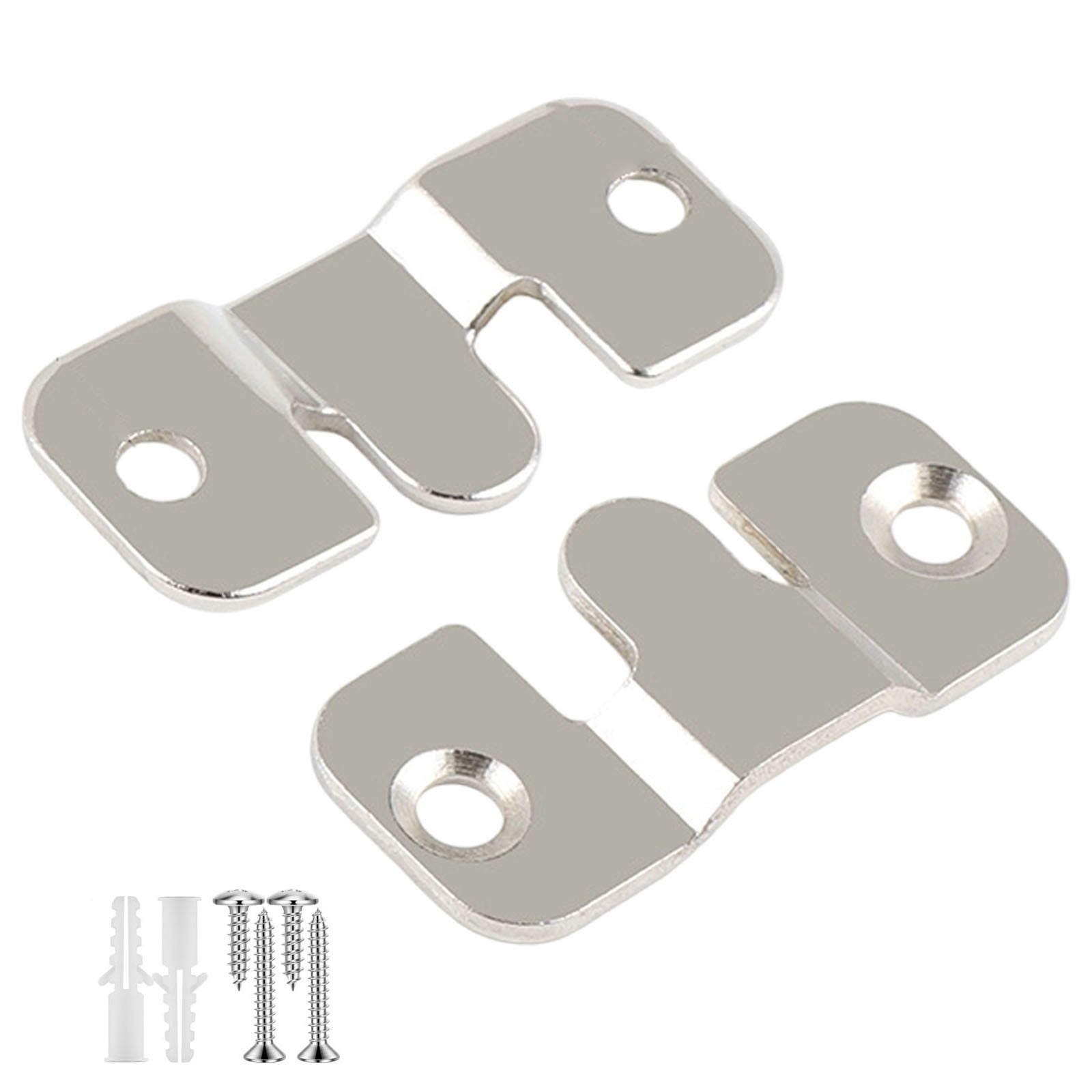 1 Pair Interlocking Flush Mount Bracket Picture Hanging Hooks,Stainless ...