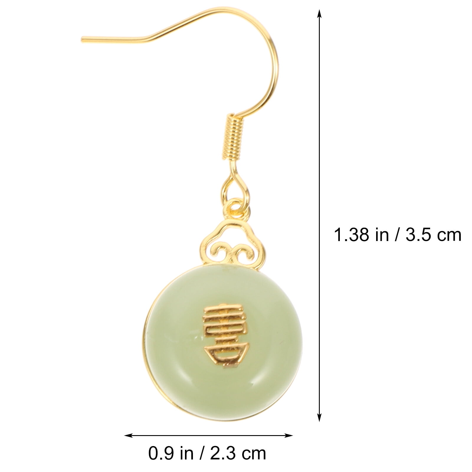 1 Pair Jade Earrings Women Jade Jewelry Jade Dangle Earrings Drop ...