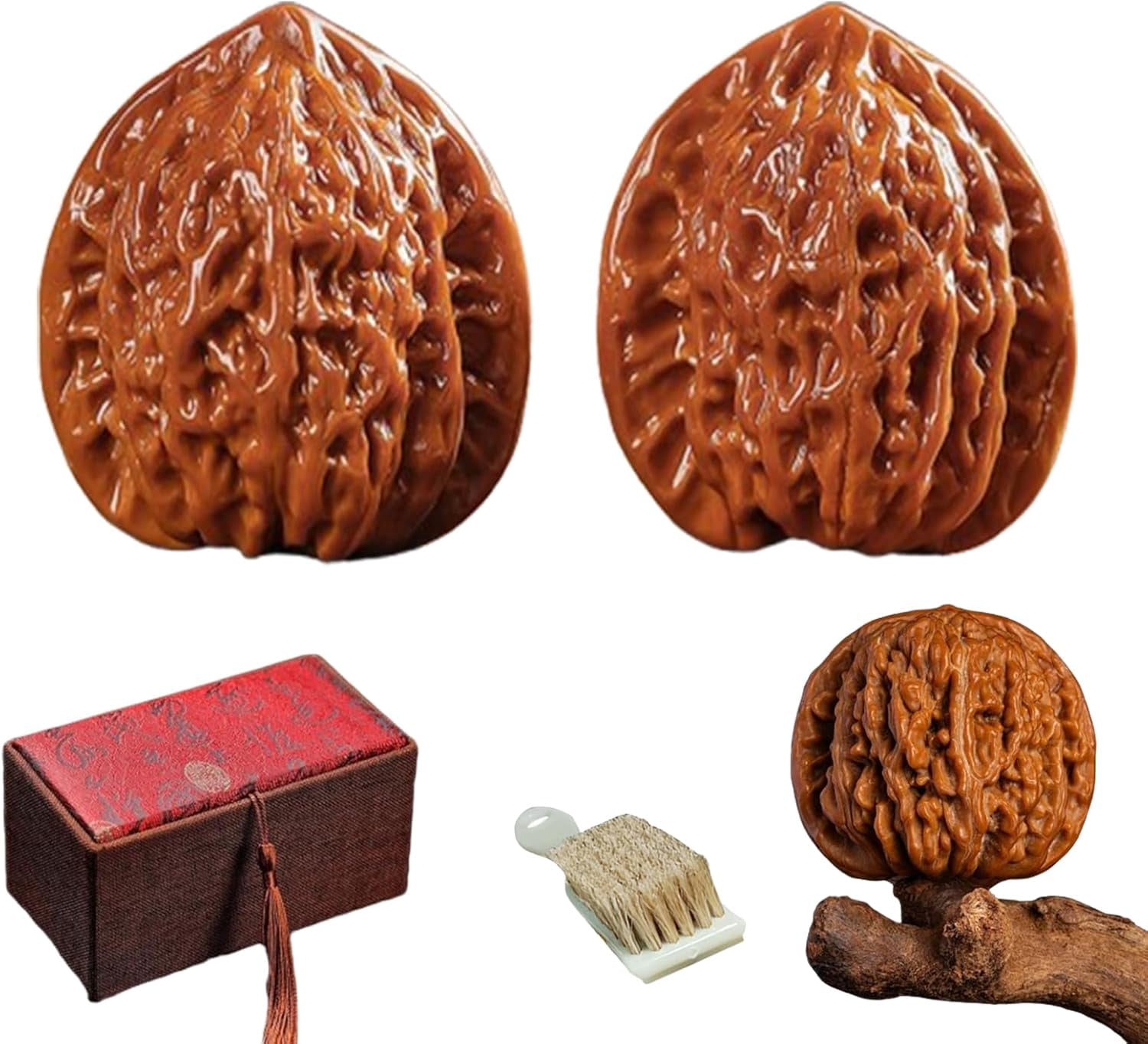 1 Pair Jade Walnuts, Wenwan Walnuts, Chinese Walnuts Fidget for Hand ...