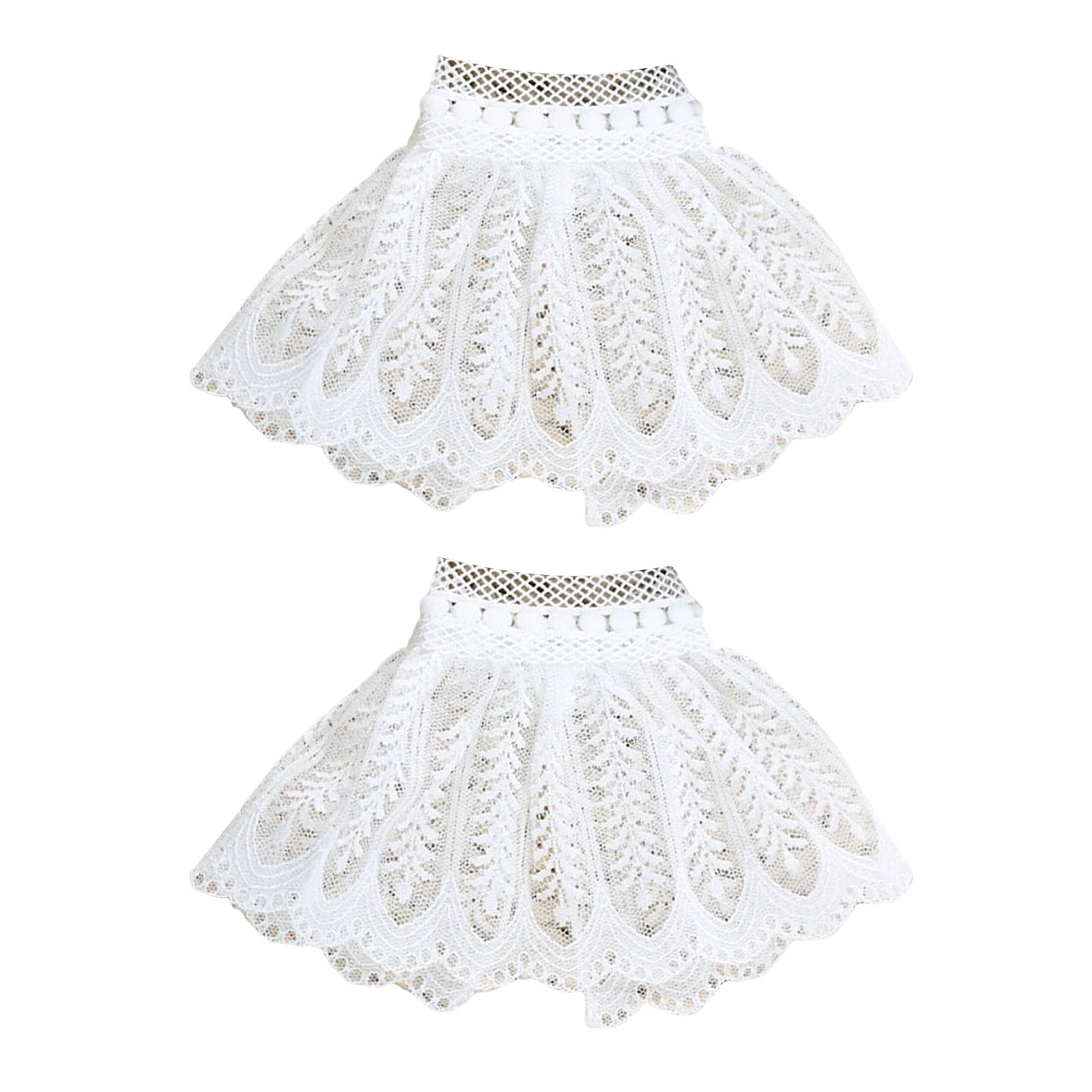 1 Pair Japanese Lolita Hand Wrist Cuffs Lace Trim Faux Pearl Cosplay ...
