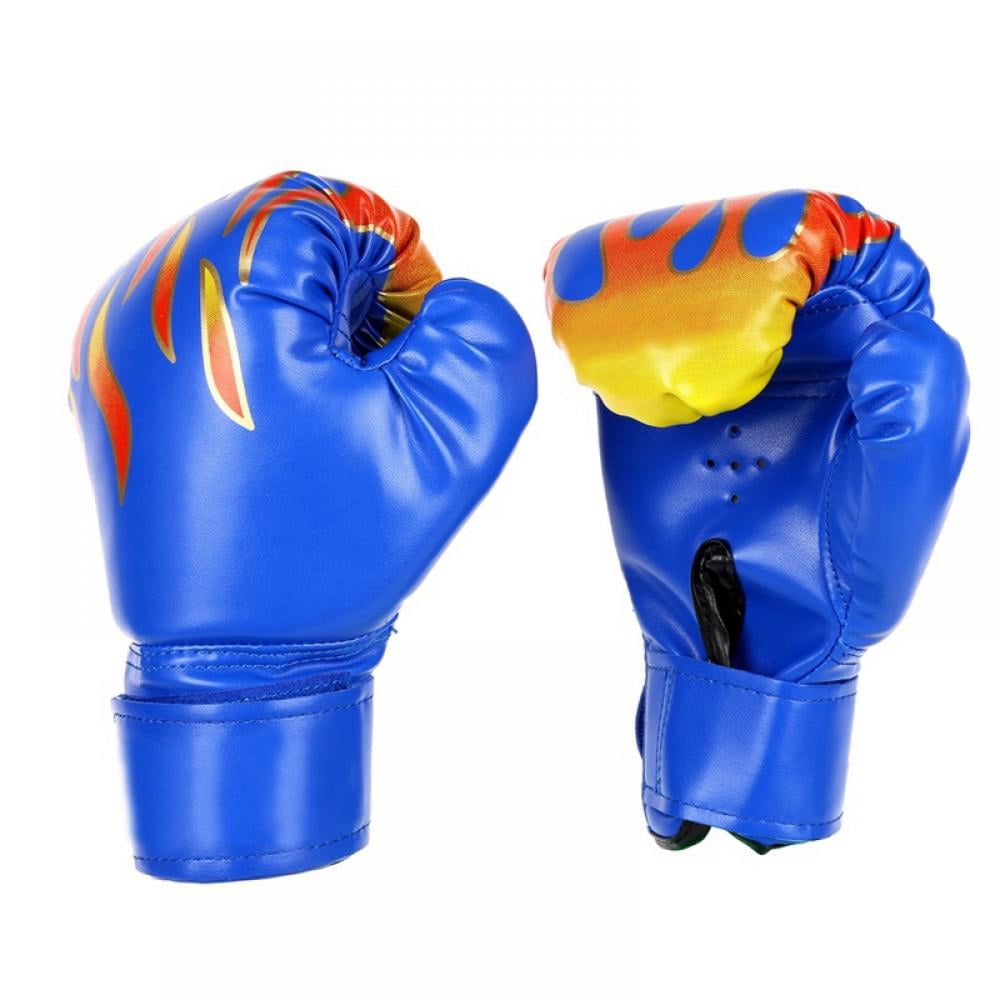 1 Pair Kids Children Boxing Gloves Professional Flame Mesh Breathable ...