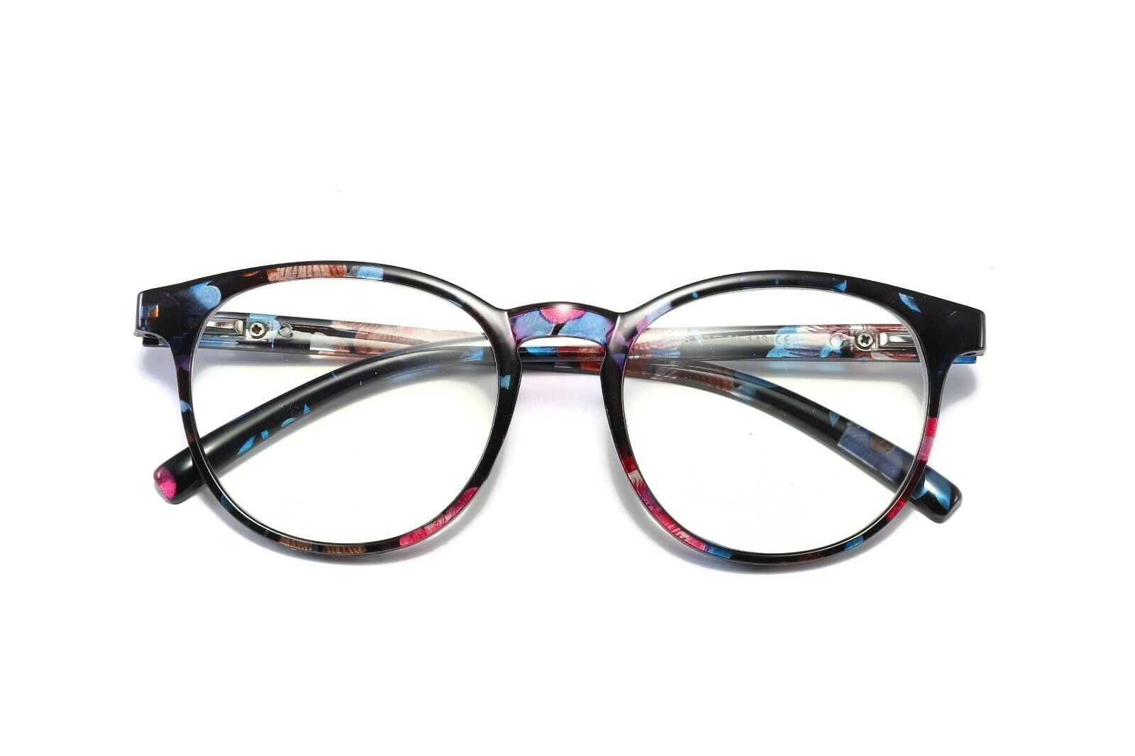 B and Q Stylish Round Frame Blue Light Blocking Reading Glasses ...