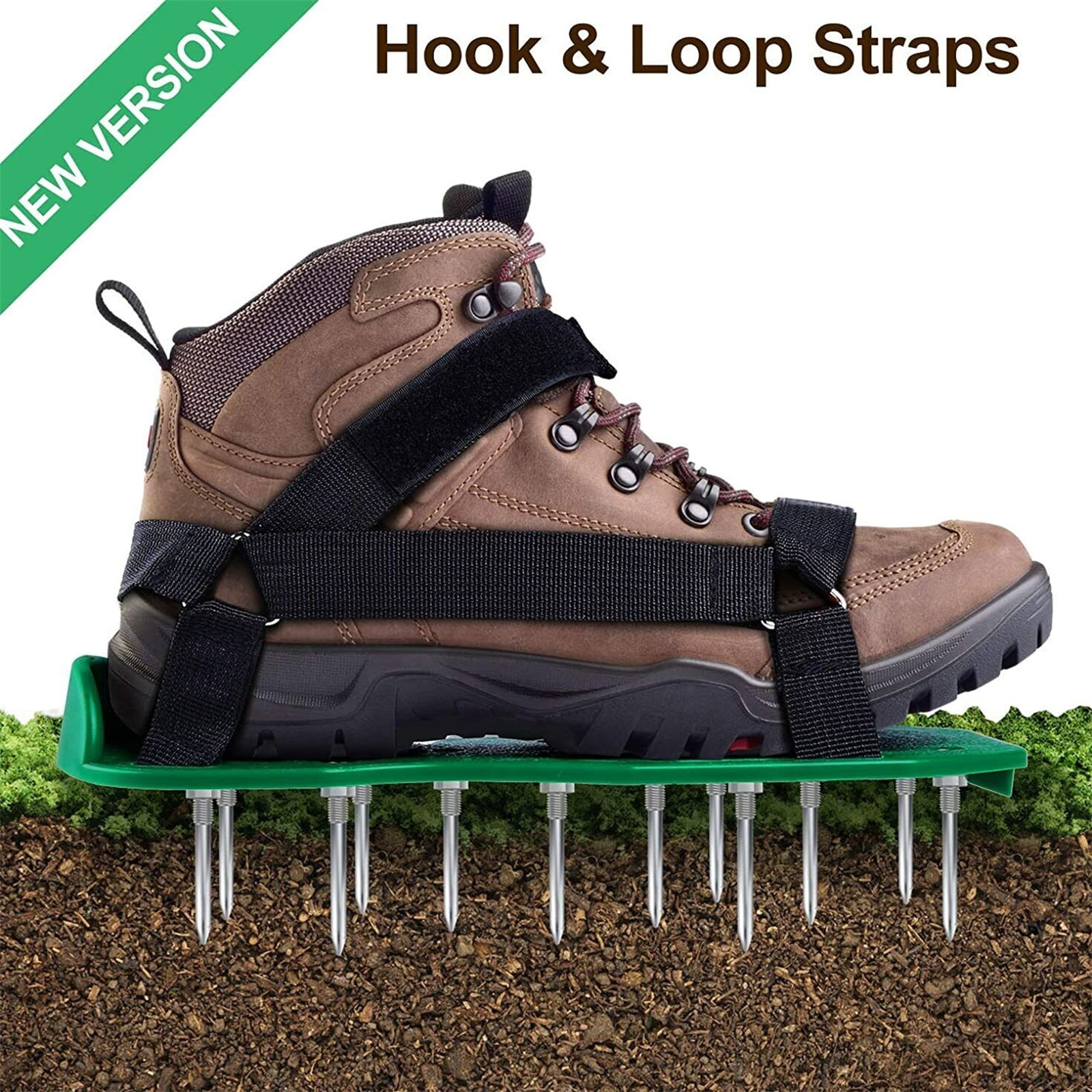 1 Pair Lawn Aerator Shoes Adjustable Size Non Slip Sole Gardening Tool ...