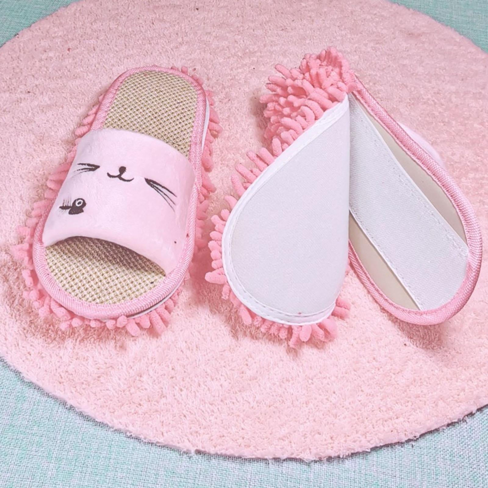 1 Pair Lazy Mop Slippers, Detachable Dust Floor Cleaning, Reusable ...
