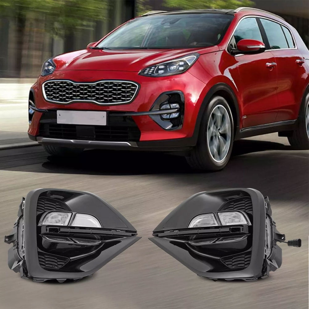1 Pair Left Right LED Daytime Running Lights DRL Fog Light Replacement ...