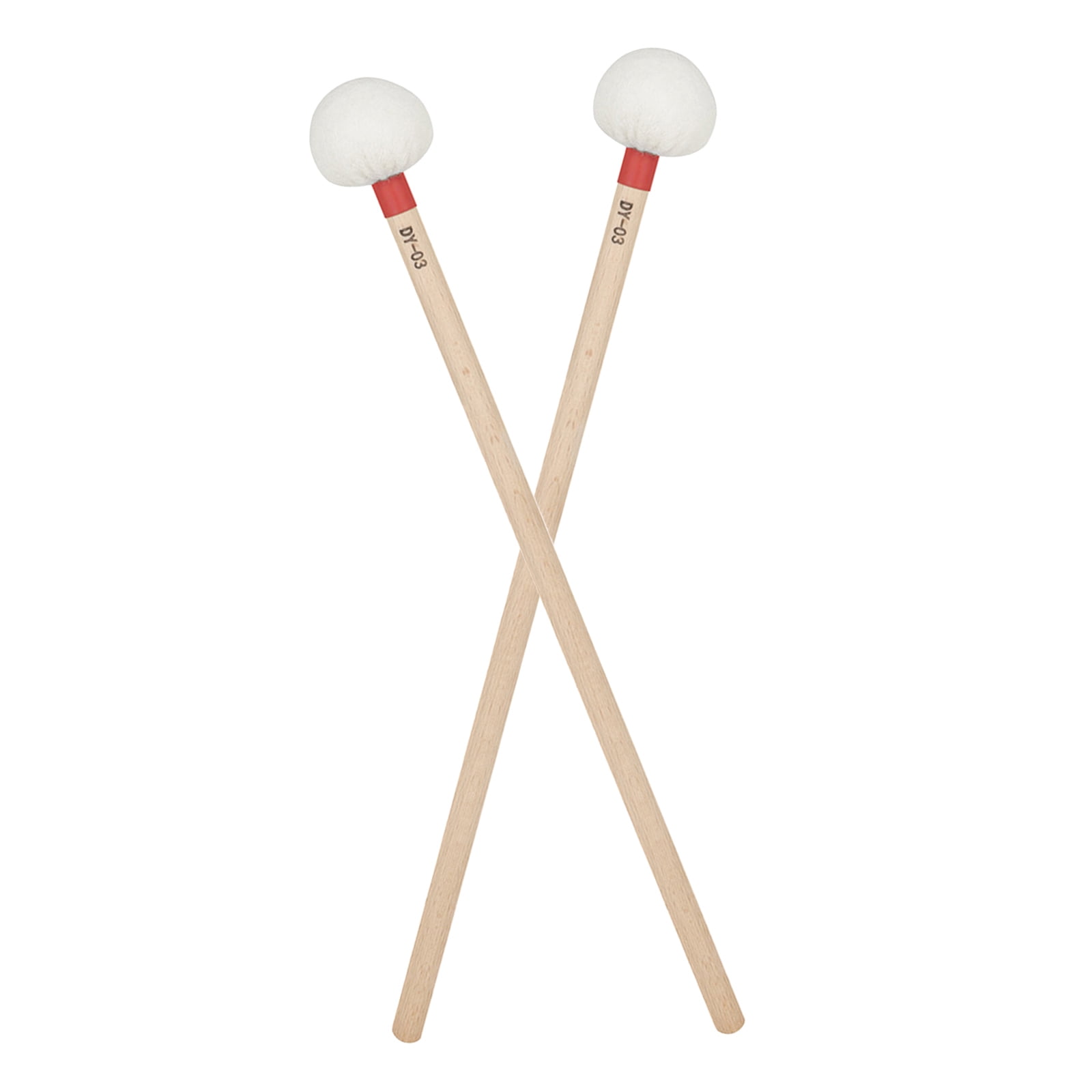 1 Pair Maples Handle Drumsticks with Soft Felt Head Percussion Snares ...