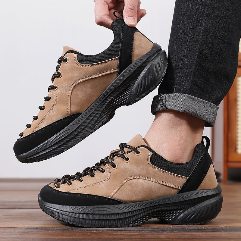 1 Pair Men'S Hiking Shoes, Wide-Toe Outdoor Brogue-Style Hiking Shoes ...