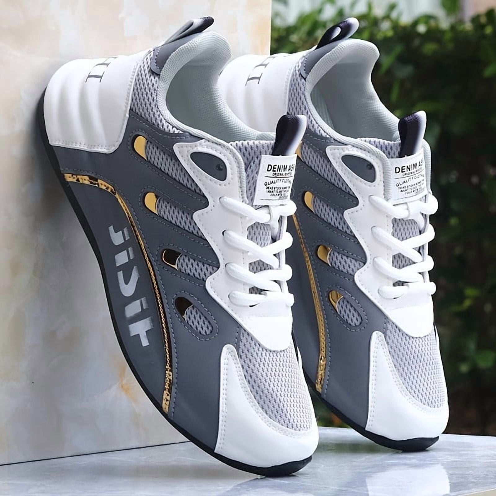 1 Pair Men's Low-Top Training Shoes - Breathable PU/ Fabric Upper, All ...