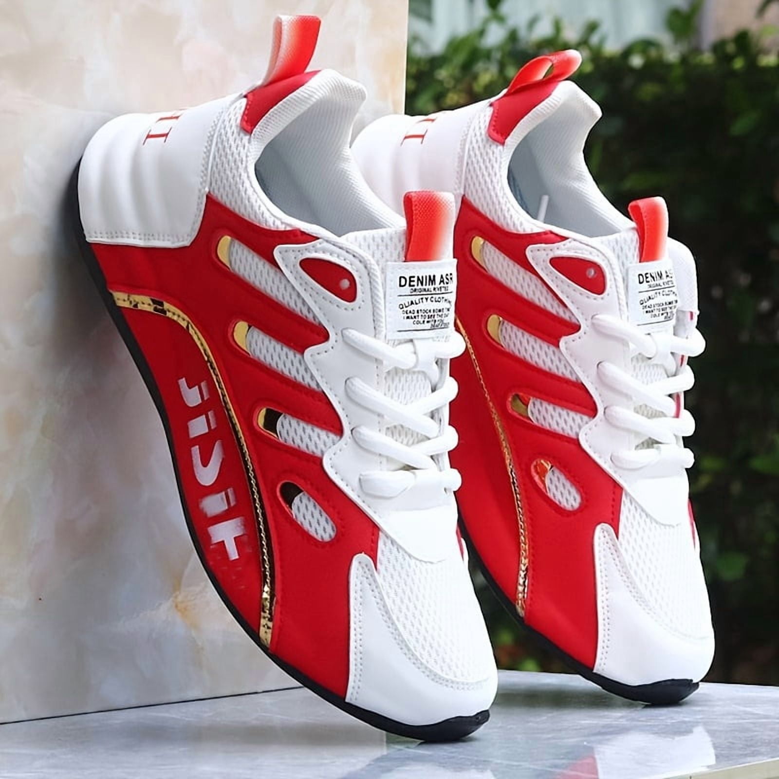 1 Pair Men's Low-Top Training Shoes - Breathable PU/ Fabric Upper, All ...