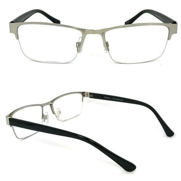 Progressive No Line Multifocus Round Metal Reading Glasses – Tri-Focal ...